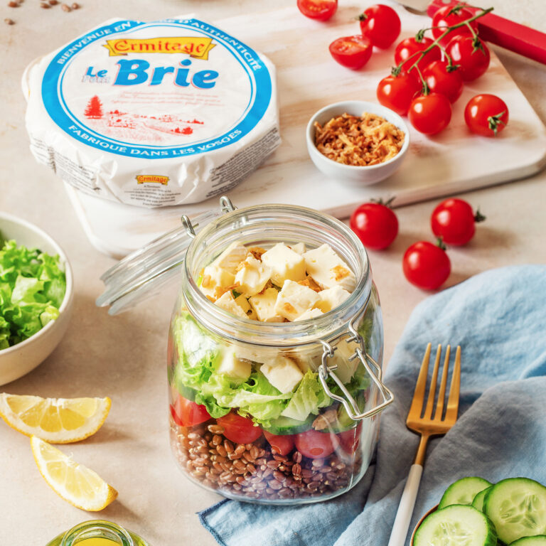 Salad’Jar d’été à l’épeautre et Brie - Ermitage